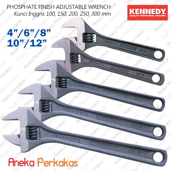 Jual Kunci Inggris 4" 6" 8' 10' 12' KENNEDY Phosphate Finish Adjustable ...