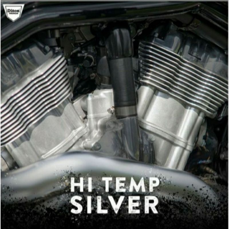 Jual DITON HI TEMP SILVER CAT SEMPROT TAHAN PANAS KNALPOT SPRAY PAINT ...