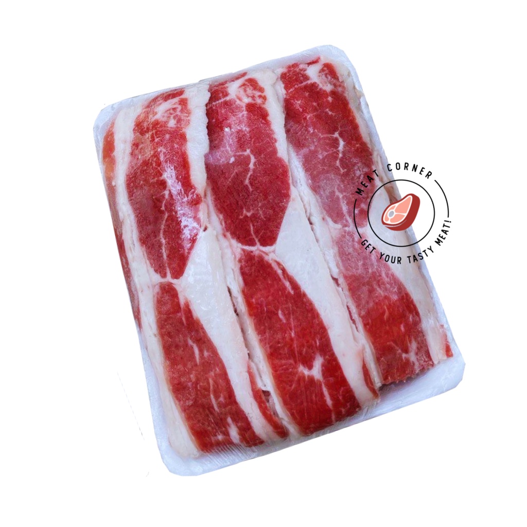 Jual DAGING SAPI SLICE US SHORT PLATE/ US BEEF SLICE 250 GR MEAT CORNER ...
