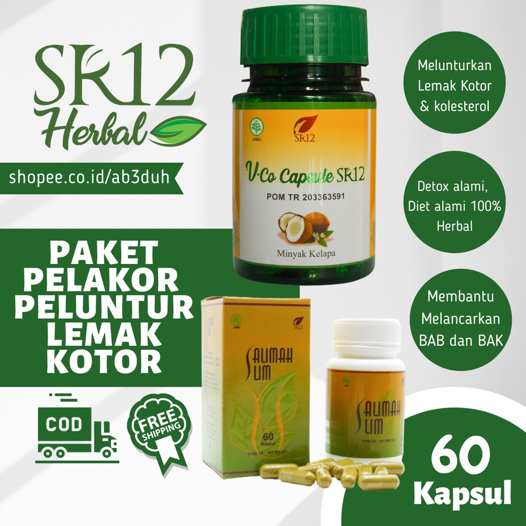 Jual Promo peluntur Lemak Kotor Salimah Slim SR12 Paket Pelakor SR12 ...