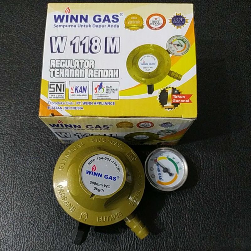 Jual Regulator Tekanan Rendah Winn W 118 + Ampere Meter | Shopee Indonesia
