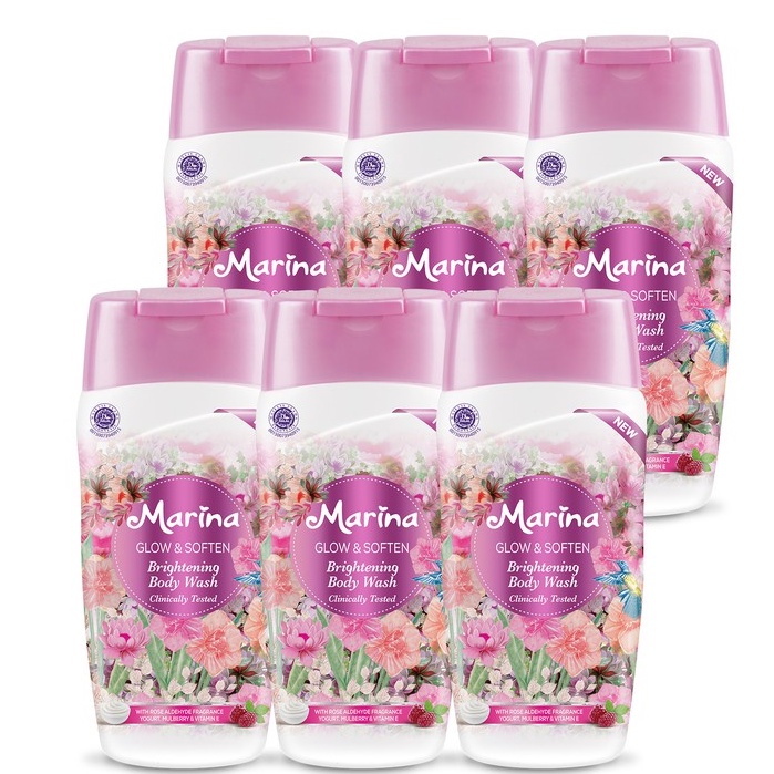 Jual Marina Brightening Body Wash 95ml /Body Wash Refill 430ml dan 55ml | Shopee Indonesia