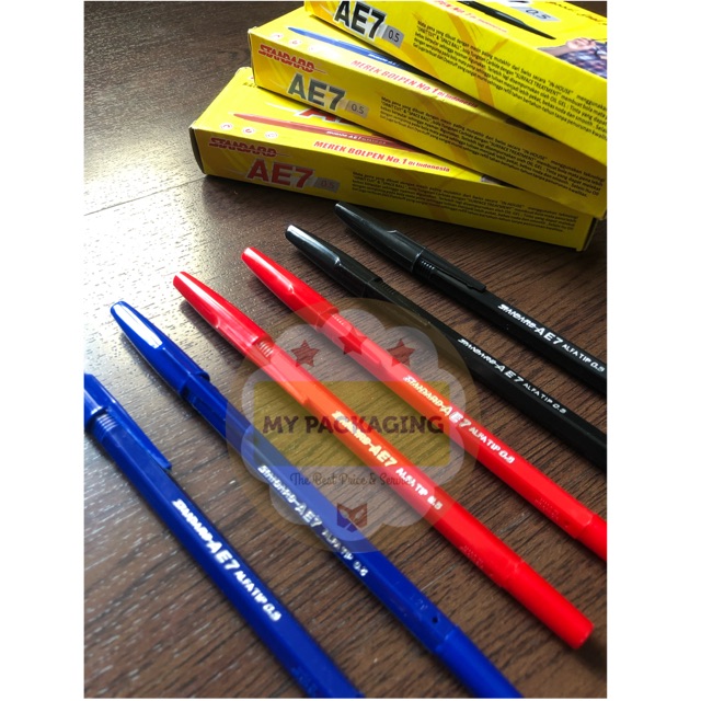 Jual Pulpen Standard AE7 0.5 / Bolpen Ballpoint / STANDARD AE7 | Shopee ...