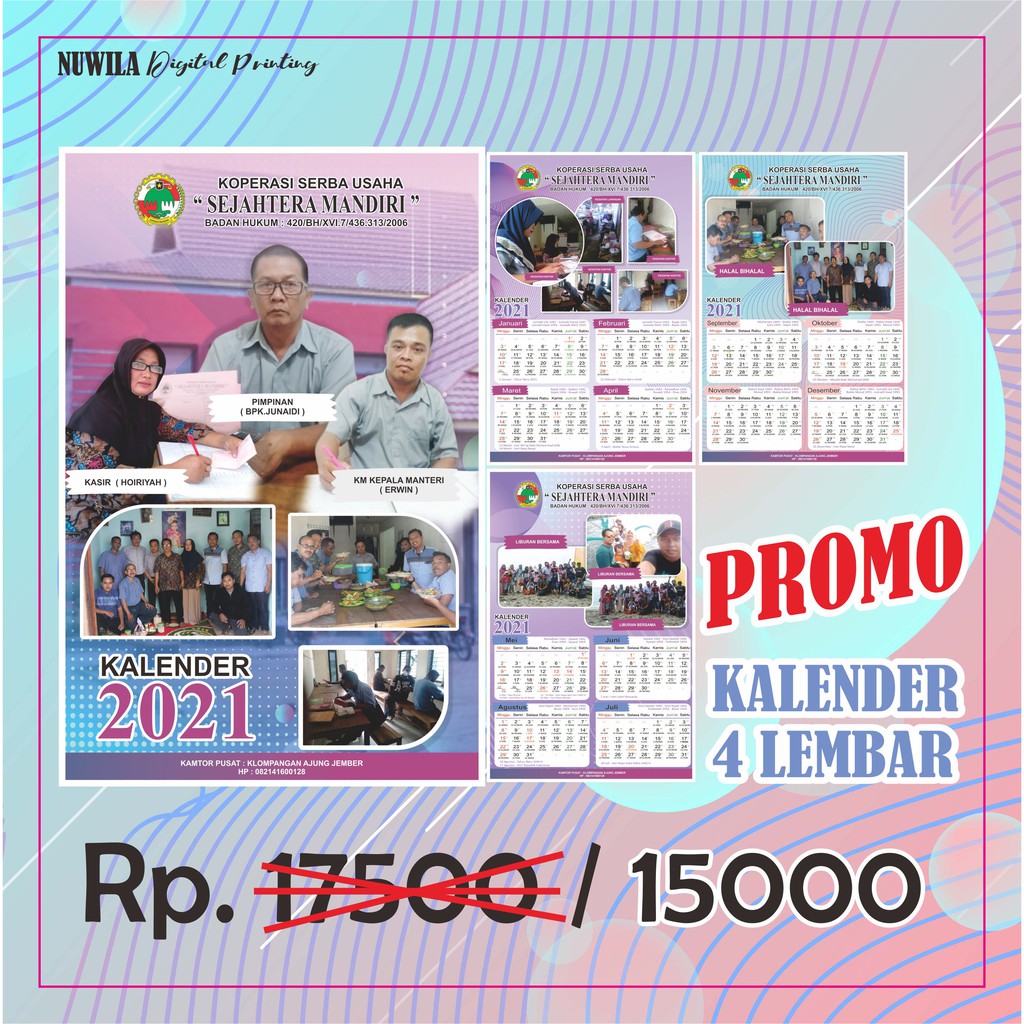 Jual PROMO KALENDER CUSTOM 4 LEMBAR HARGA MURAH | Shopee Indonesia