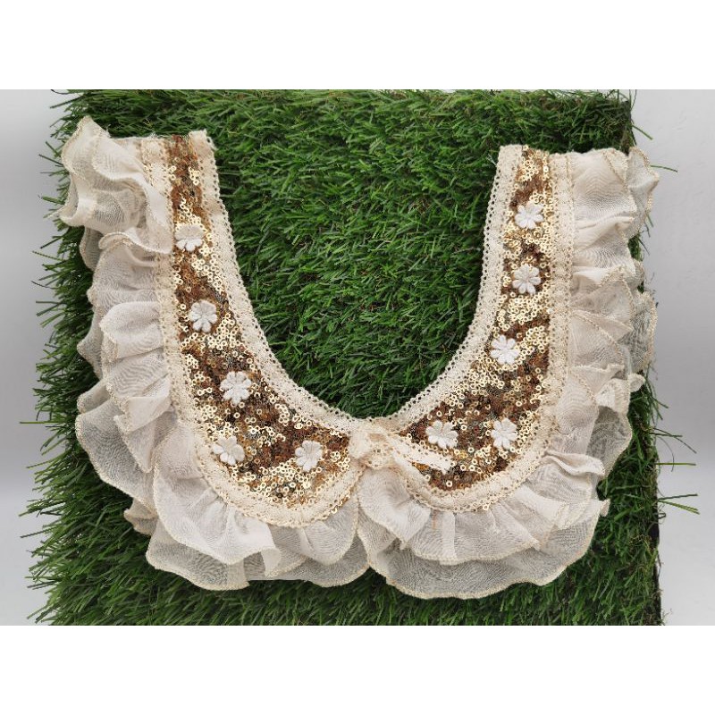 Jual KERAH BAJU MODEL VICTORIA DENGAN RENDA DAN RAMBOCI EMAS. | Shopee ...