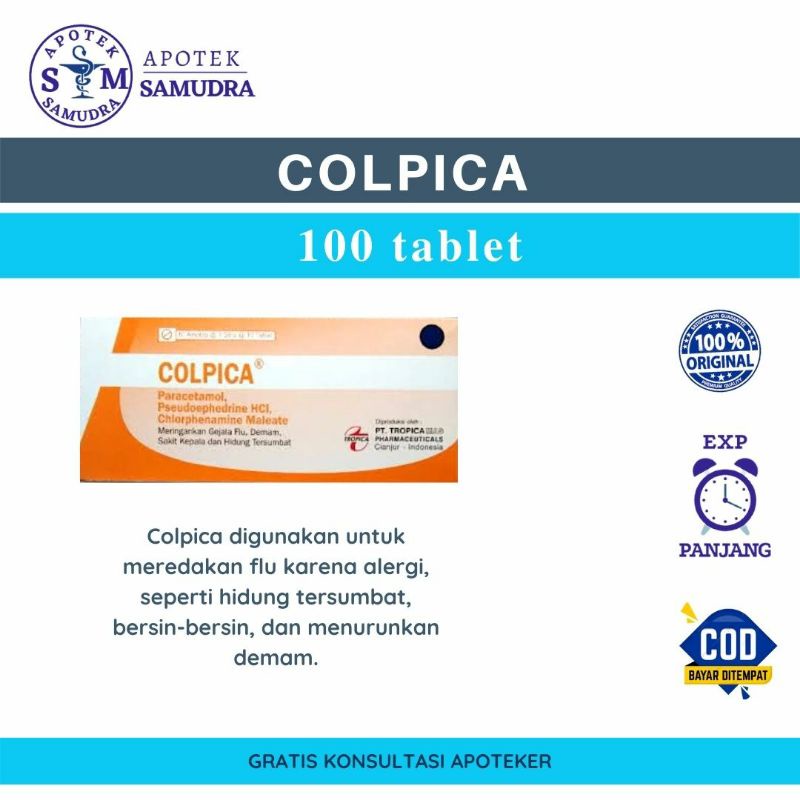 Jual COLPICA Tablet - BOX isi 100 Tablet (obat penurun demam obat ...