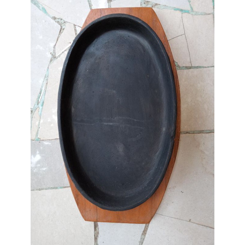 Jual piring steak hot plate oval besar | Shopee Indonesia
