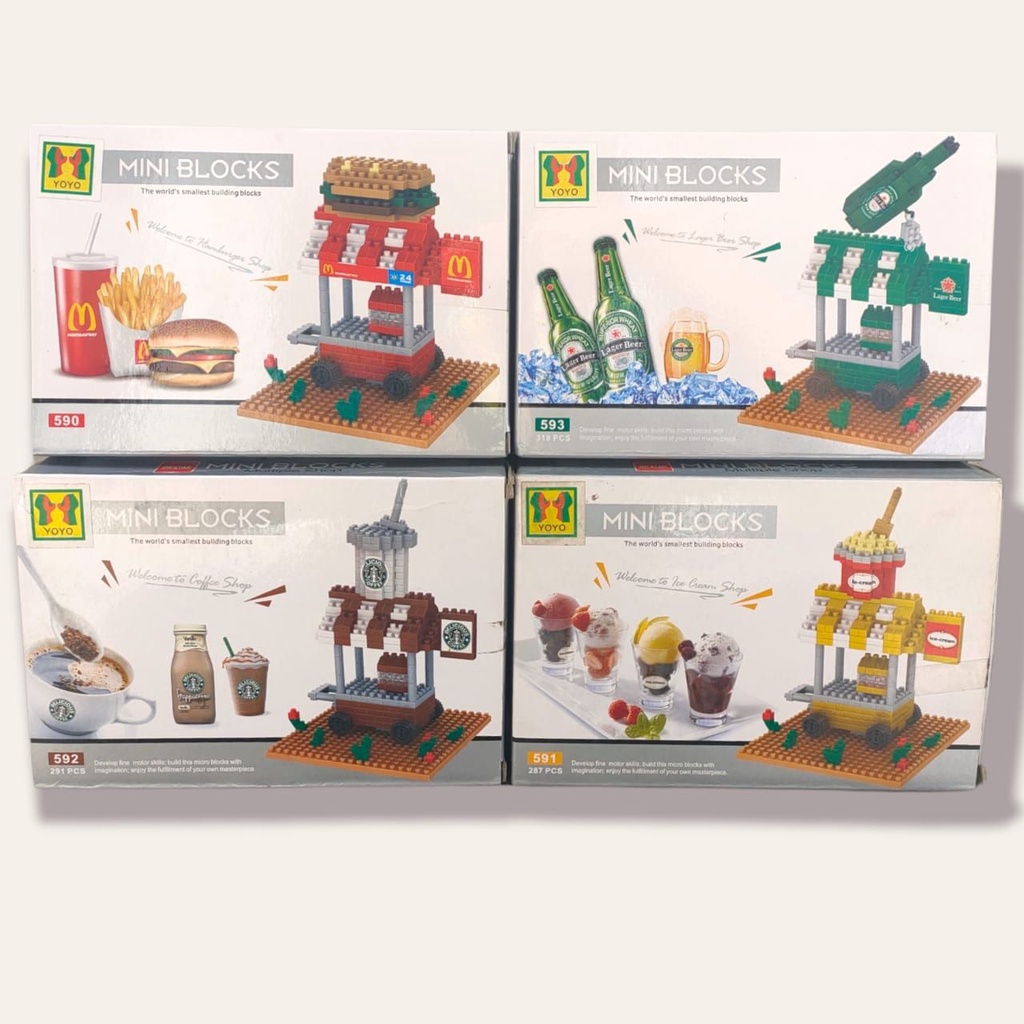 Jual Brick Dr Star Mini Blocks - Ice Cream - Coffee - Burger - Beer ...