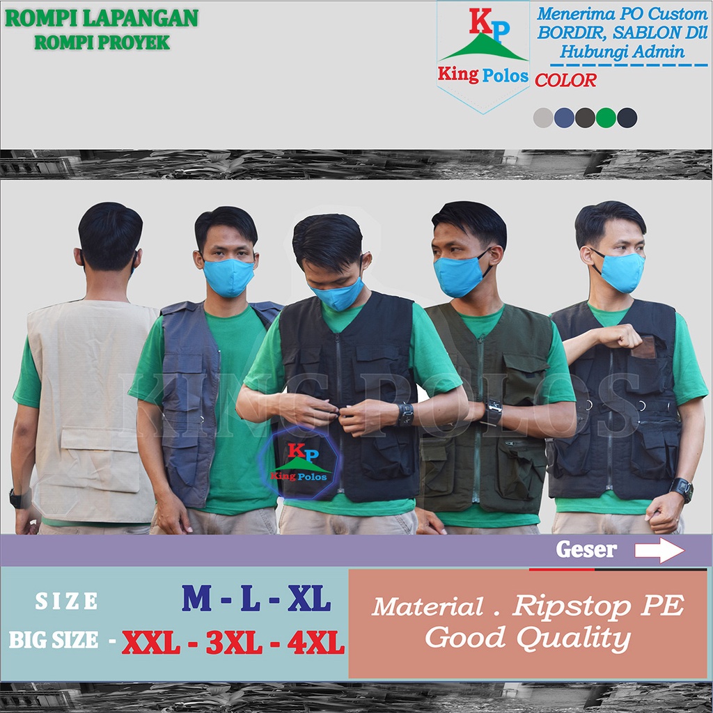 Jual ROMPI PROYEK | VEST SAFETY OUTDOOR | ROMPI MOTOR | ROMPI GOJEK ...