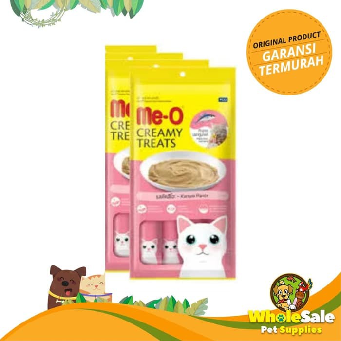 Jual MeO Me-O Creamy Treats Snack Kucing Rasa Katsuo Flavor 1 pack 60gr ...