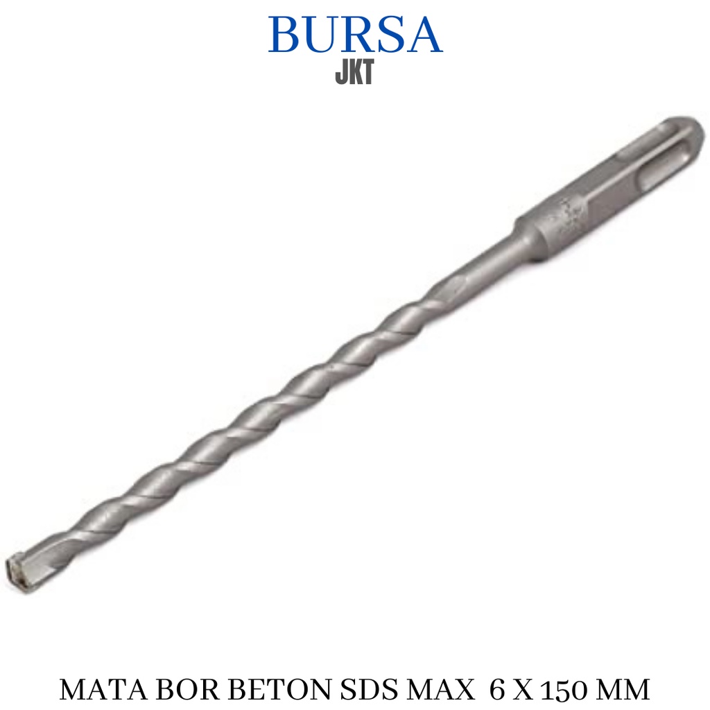 Jual SDS MAX MATA BOR TEMBOK PAHAT BETON 6 MM BETON HAMMER DRILL ...