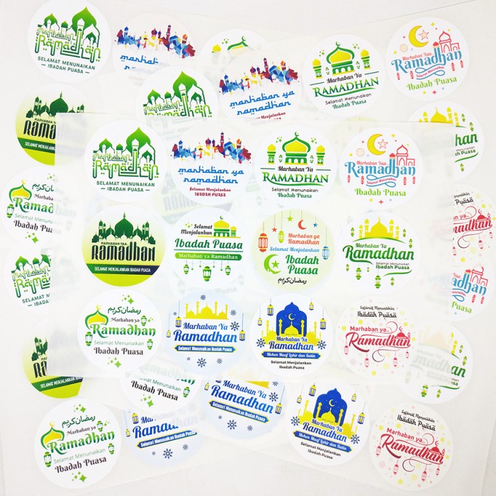 Jual Sticker Label Marhaban ya Ramadhan Stiker Selamat Menunaikan ...
