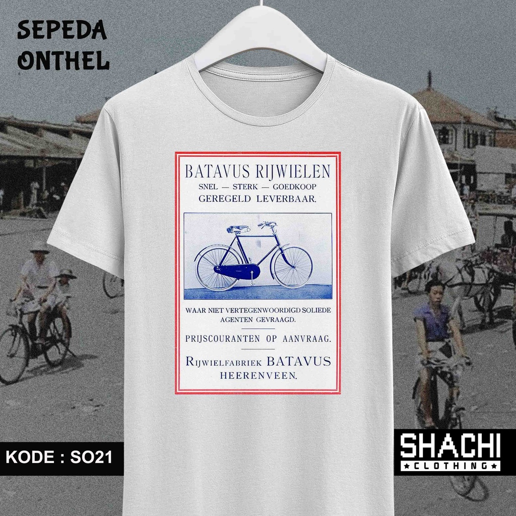 Jual T Shirt Kaos Sepeda Onthel Ontel - BATAVUS - SO21 - Premium Cotton ...