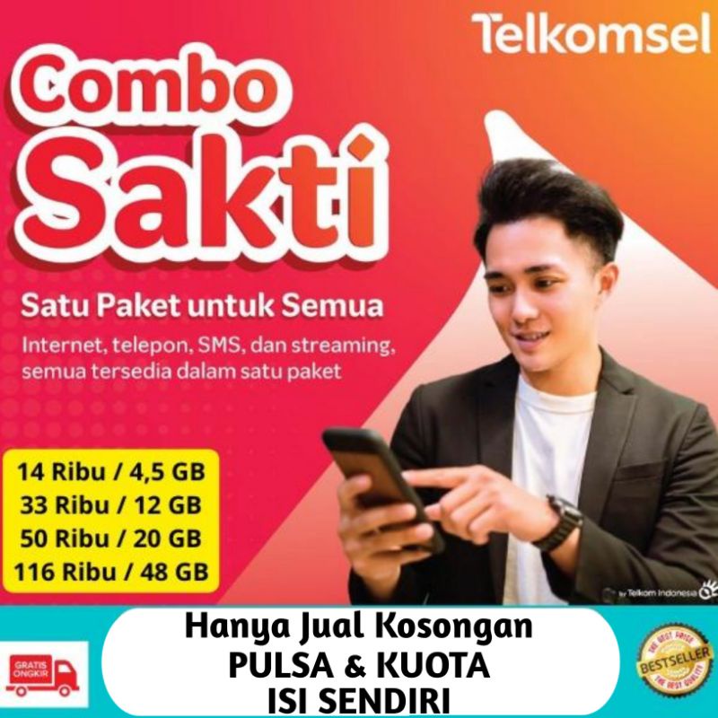 Jual TELKOMSEL KARTU PERDANA COMBO SAKTI MURAH 4GB/12GB/20GB. | Shopee Indonesia
