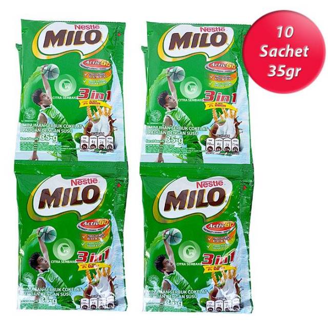 Jual Milo 3 in 1 (10 sachet x 35gr) | Shopee Indonesia