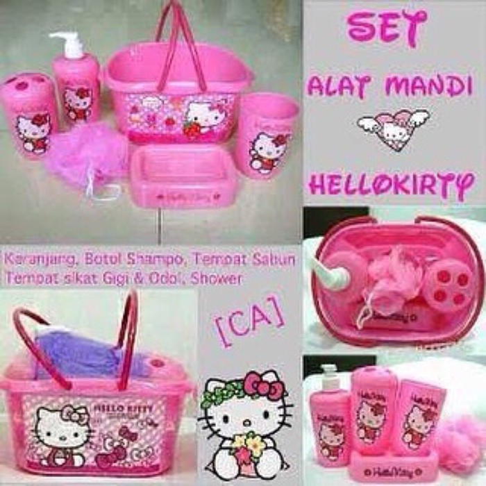 Jual Unik SET ALAT MANDI HELLO KITTY / BATHSET HELLO KITTY Murah ...
