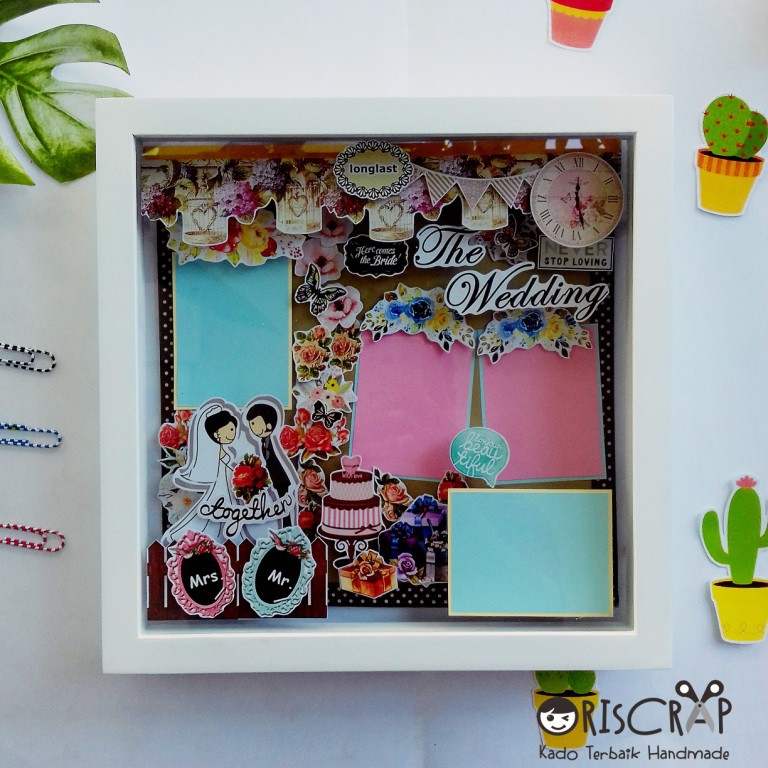 Jual Kado pernikahan Unik / scrapframe wedding unique | Shopee Indonesia