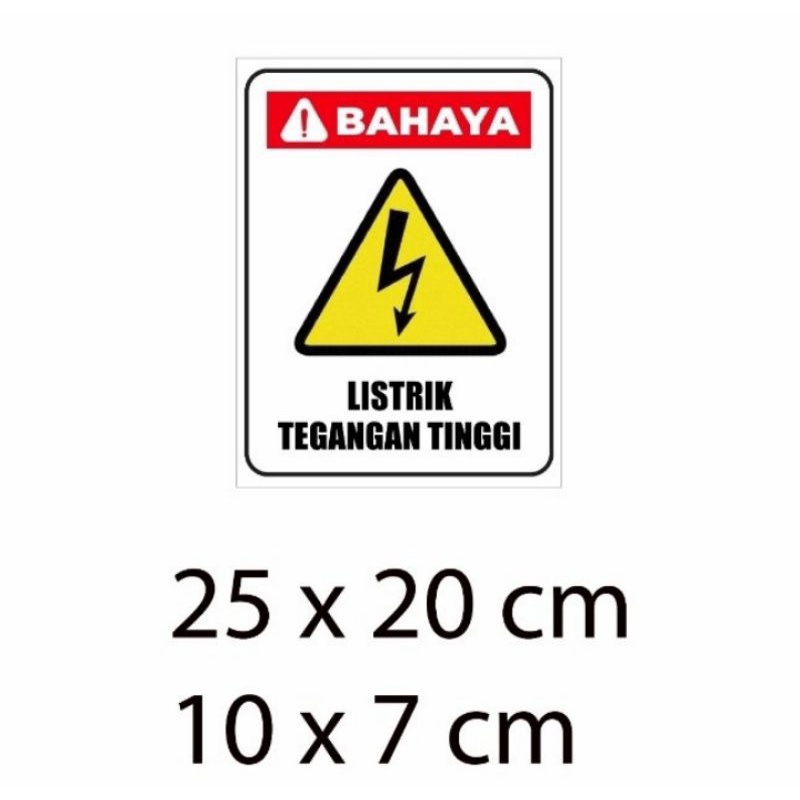 Jual STIKER AWAS BAHAYA LISTRIK TEGANGAN TINGGI | Shopee Indonesia