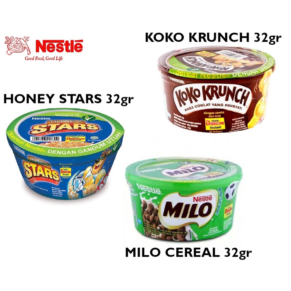 Jual Nestle Milo / Koko Krunch / Honey Star Sereal Cup Combo Pack ...