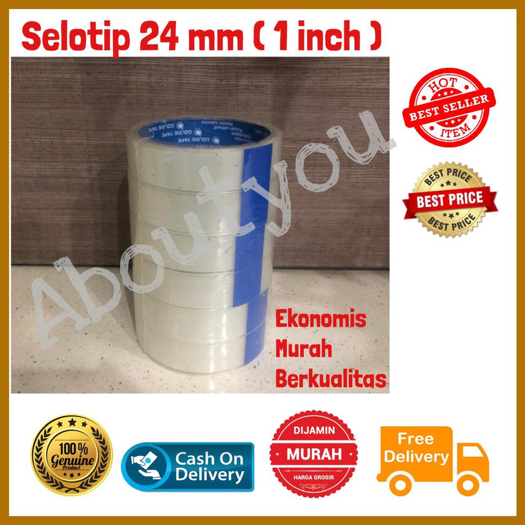 Jual Selotip 1 inch / solatip 24 mm / isolasi 24mm MURAH EKONOMIS ...