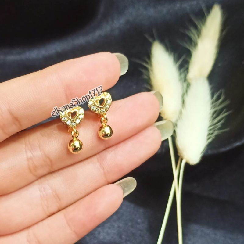 Jual ANTING ANAK-ANAK JEPIT STUT PERMATA MOTIF KLINTING BOLA ANTI ...