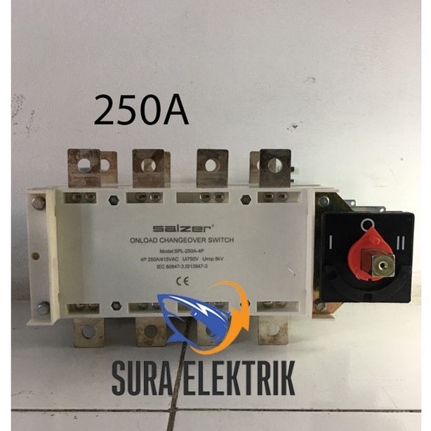 Jual COS/Change Over Switch/Ohm Saklar Salzer 4P 250A (I-0-II) | Shopee Indonesia