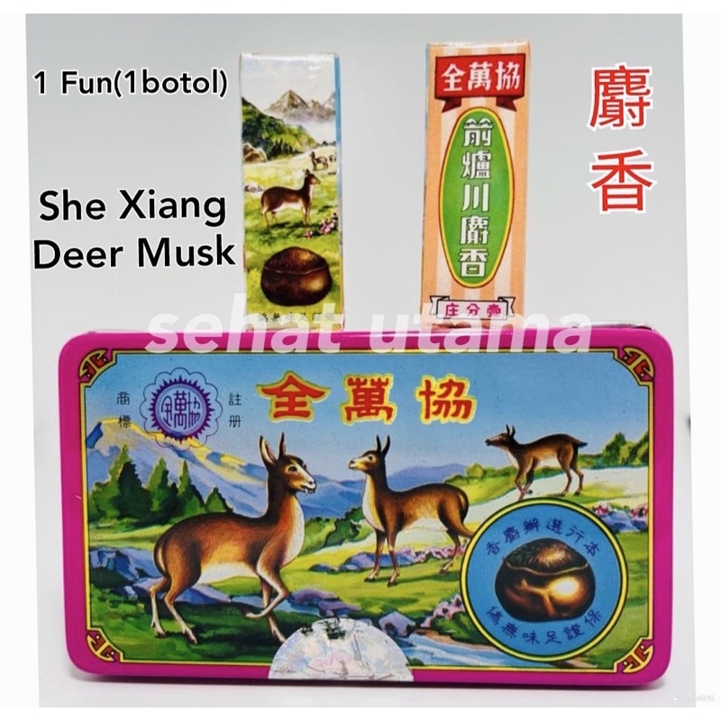 Jual 1 Botol / [1Fun] Zheng Zong She Xiang - Deer Musk Moschus - Grade ...