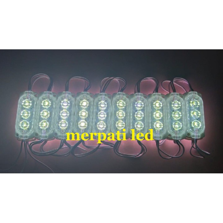 Jual LAMPU LED STRIP MODUL 3 MATA BESAR SMD 6023 2835 12V 12 V VOLT 12VOLT WATERPROOF VARIASI ...