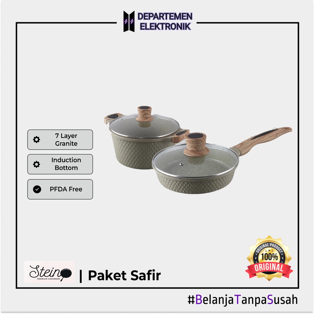 Jual STEIN COOKWARE SET PAKET SAFIR MURAH BANGET / GARANSI RESMI ...