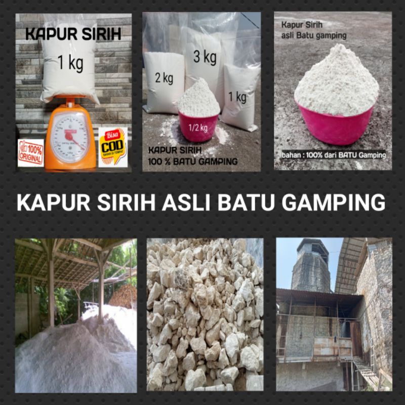 Jual Kapur Sirih Bubuk 1 Kg Food Grade Bahan Campuran Makanan Kapur Sirih Kapur Sirih