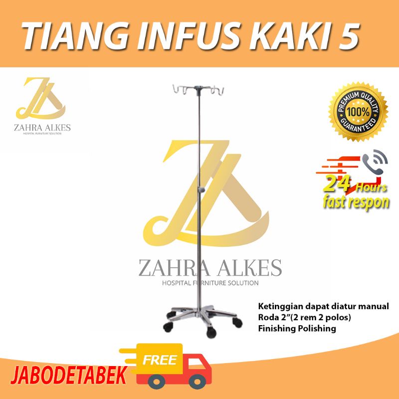 Jual Tiang infus kaki 5 stainless | Shopee Indonesia