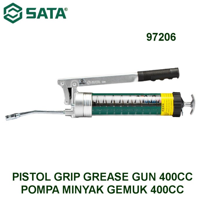 Jual SATA 97206 Pompa Minyak Gemuk Clear Tube Pistol Grip Grease Gun ...