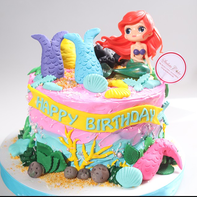 Jual Kue Ulang Tahun / Birthday Cake Mermaid diameter 16 cm / MOHON ...