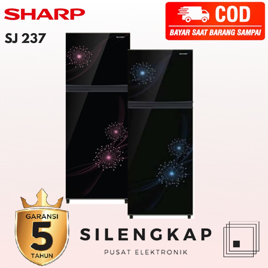Jual Kulkas 2 pintu Sharp Sjx 237 MG No frost Glossy Door 220 Liter | Shopee Indonesia