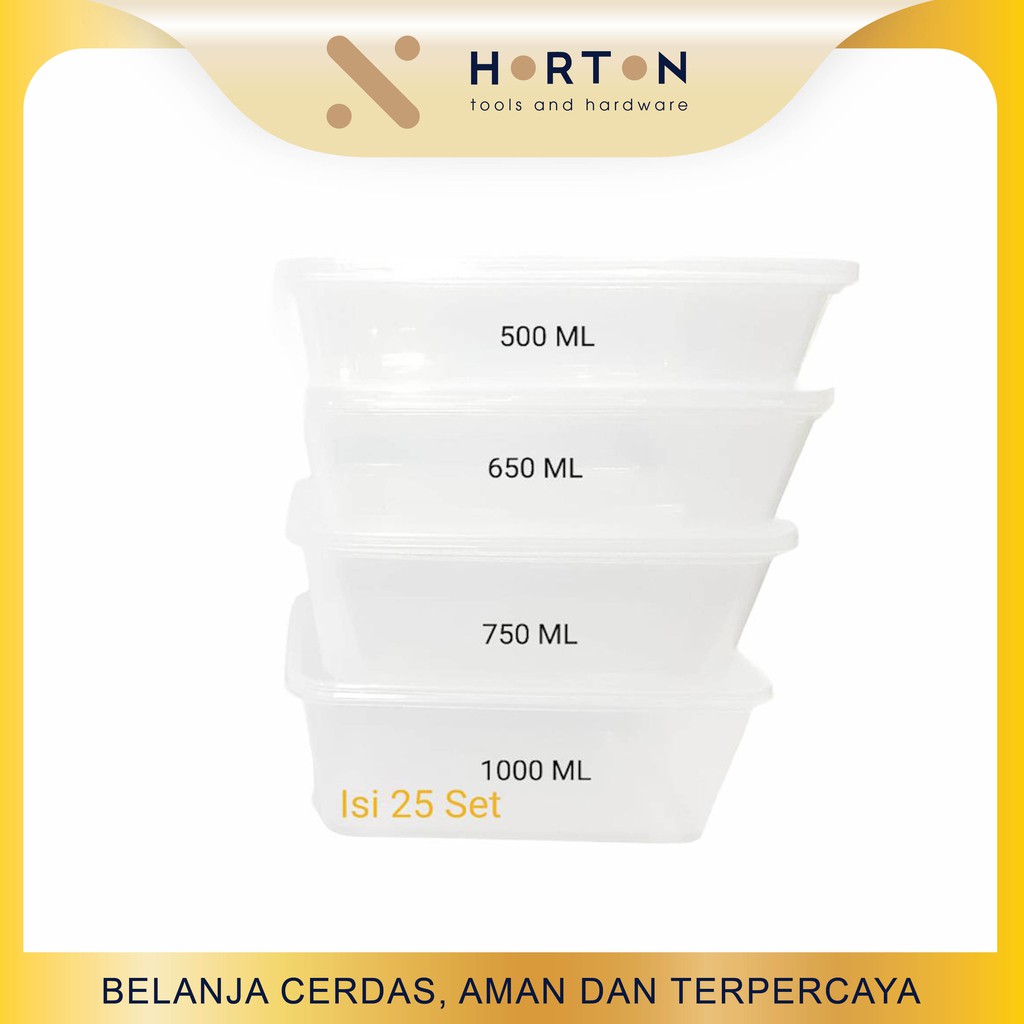 Jual Kotak Makan Plastik Thinwall Food Container Persegi Panjang