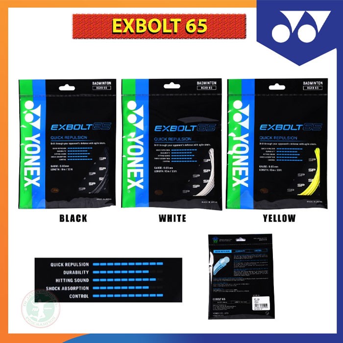 Jual SENAR BADMINTON YONEX EXBOLT 65 ORIGINAL 100% | Shopee Indonesia