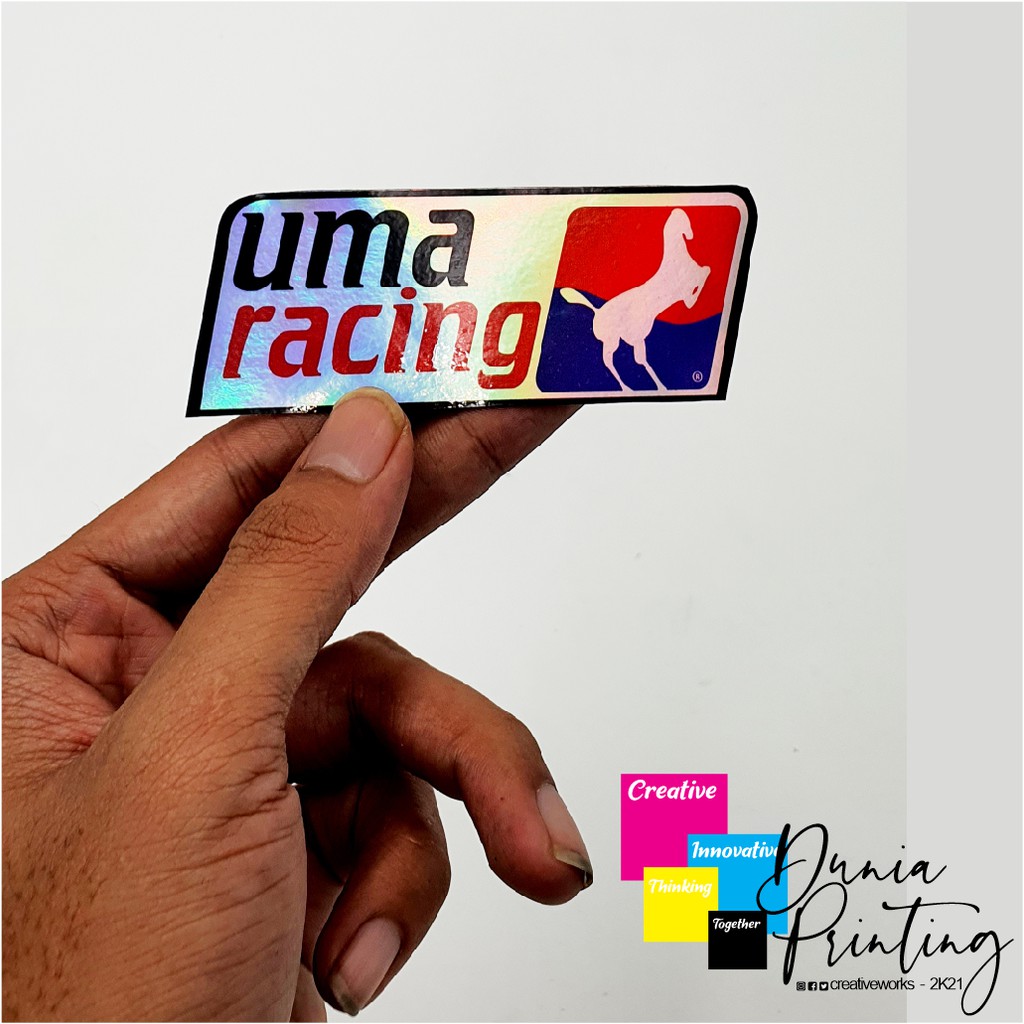 Jual Stiker Sticker Uma Racing Hologram Stiker Motor Uma Racing RCB ...