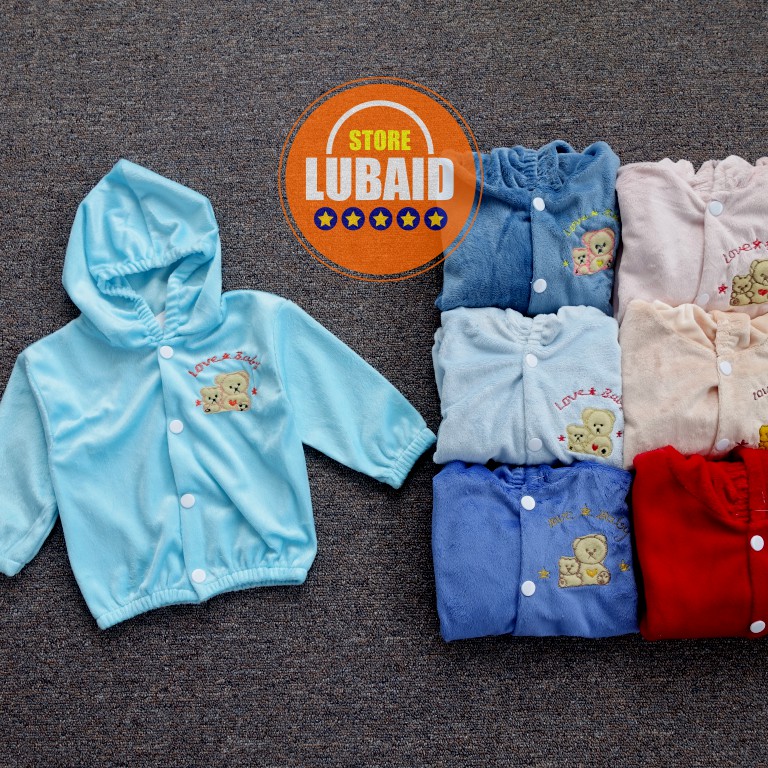 Jual [AJK-RF04] LUBAID STORE, Jaket Mantel Bulu Bayi 3 - 18 Bulan, RED ...