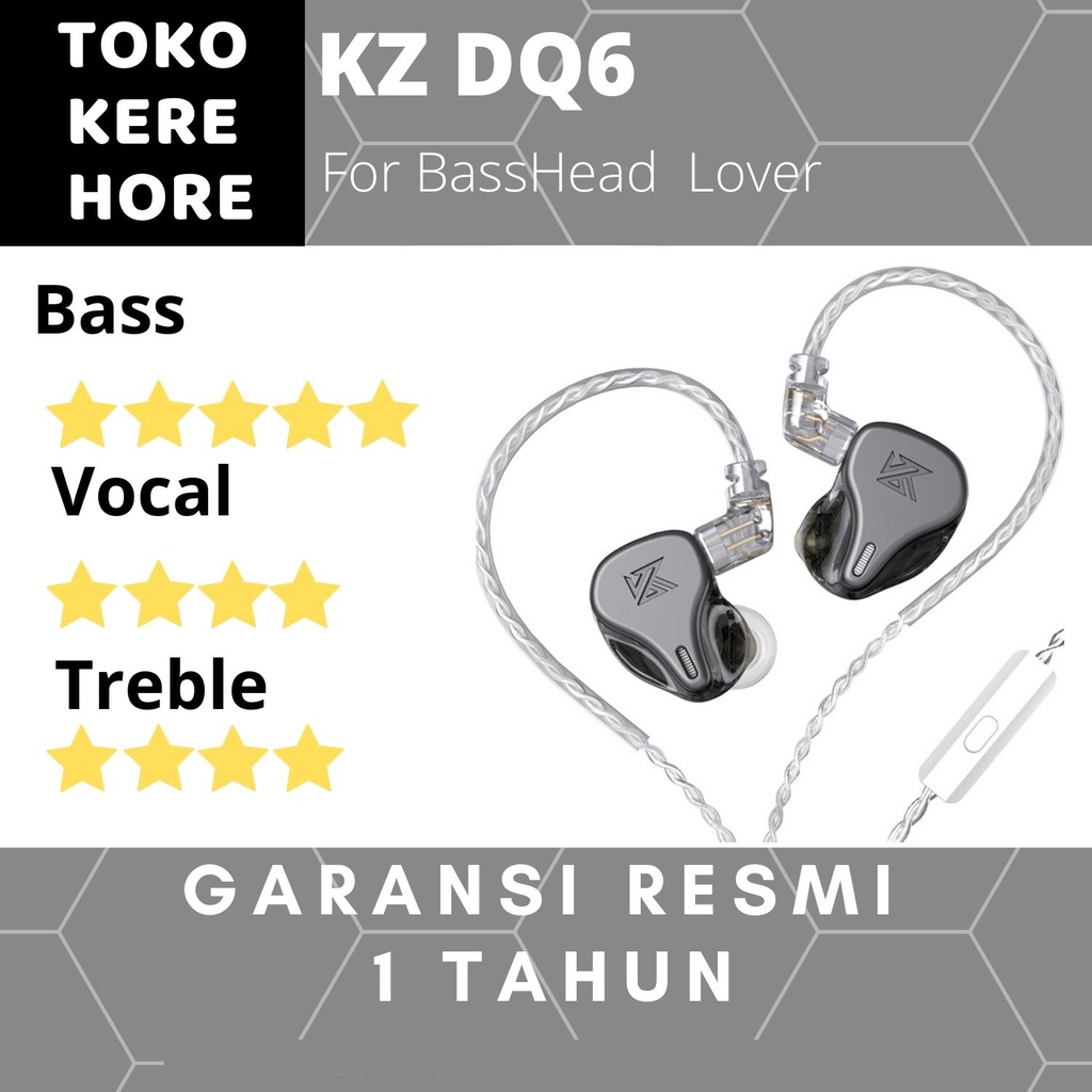 Jual Knowledge Zenith KZ DQ6 Triple Dynmic Drivers Earphone with Mic | Shopee Indonesia