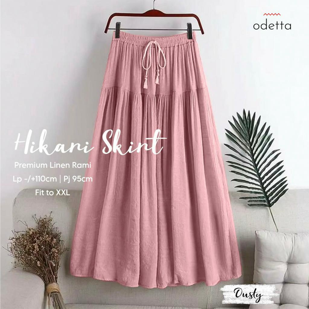 Jual Rok Skirt Wanita Kekinian Bahan Linen HIKARI | Shopee Indonesia
