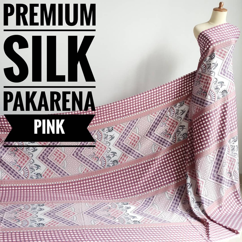 Jual Kain Meteran Premium Silk Pakarena Pink (0.5M) | Shopee Indonesia
