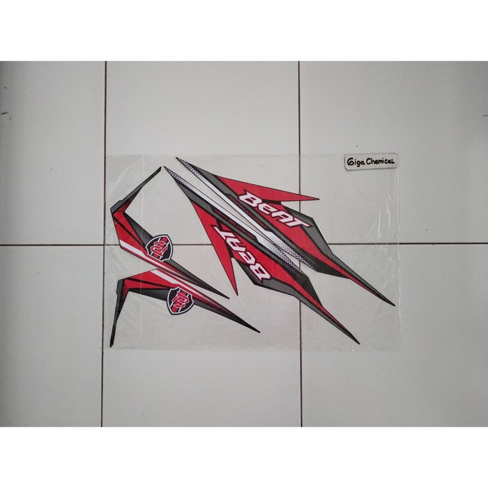 Jual Striping Sticker Honda Beat CW 2019 2020 Hitam Lis Merah Original ...