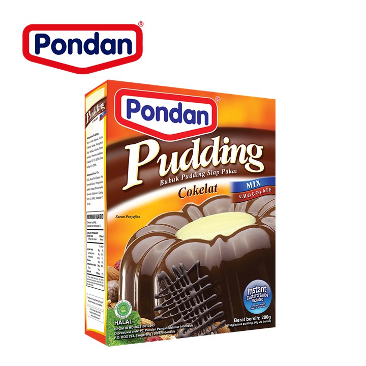 Jual pondan pudding coklat / cokelat 200g premix instan | Shopee Indonesia