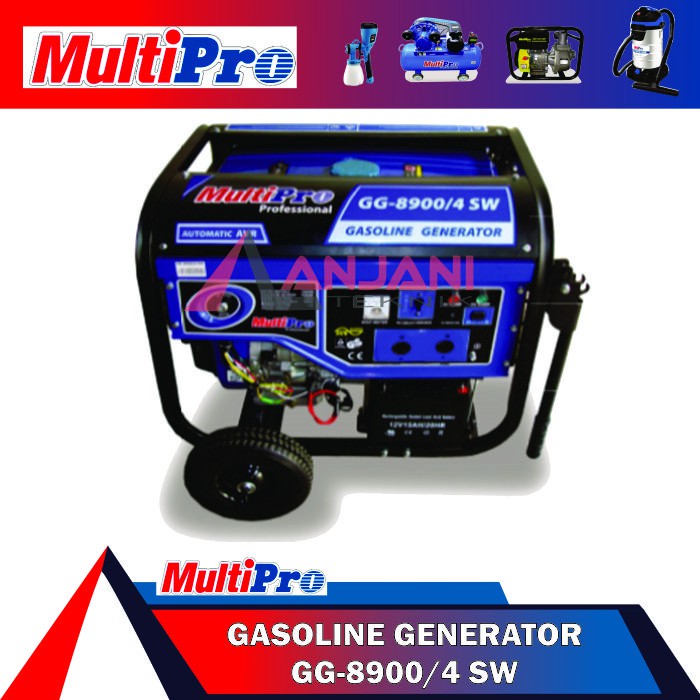 Jual MESIN GENSET LISTRIK BENSIN 7000 WATT MULTIPRO GG-8900/4SW GENERATOR SET 7000WATT 7 KW 7KW ...