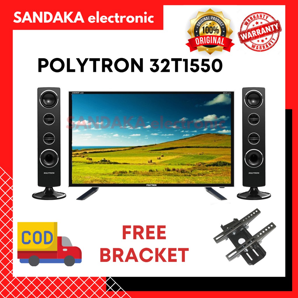 Jual POLYTRON LED 32T1550 - LED TV POLYTRON 32 INCH & EXTERNAL SPEAKER ...