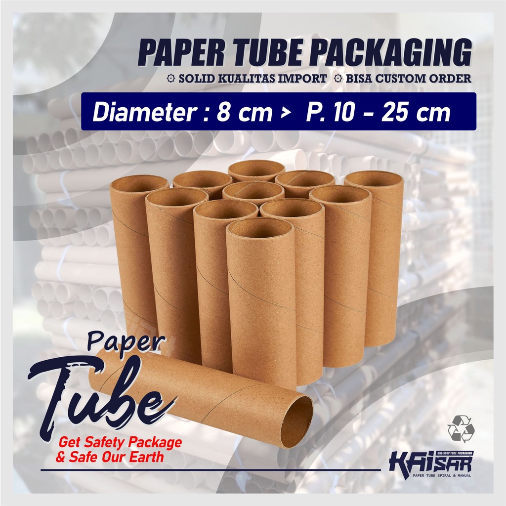 Jual Tabung Kardus Tube packing - Panjang 10 - 25 cm Diameter 8 cm ...