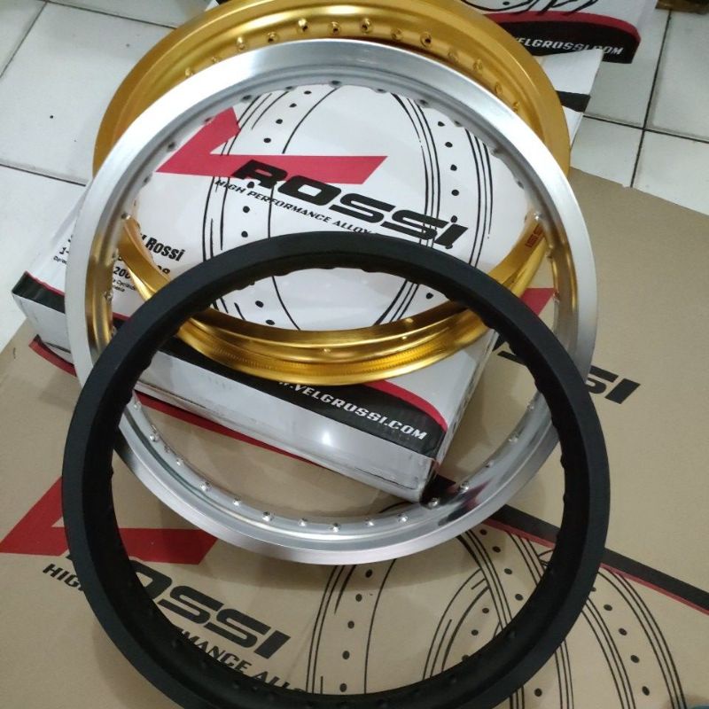 Jual velg v Rossi 185,215,250X17 hitam,gold, Dan Silver | Shopee Indonesia