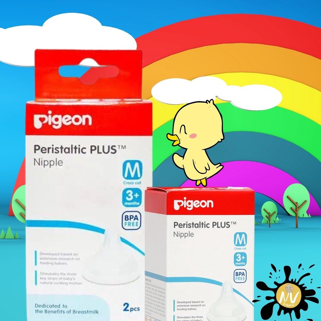 Jual PIGEON Peristaltic Plus Nipple Wide Neck - Dot Bayi | Shopee Indonesia