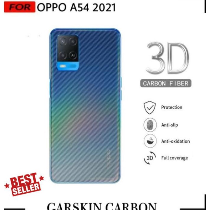 Jual GARSKIN CARBON OPPO A54 SKIN BACK 3D ANTI GORES ANTI JAMUR ...