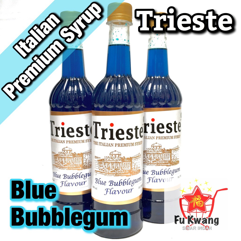 Jual Sirup Trieste Premium Syrup Rasa Blue Bubblegum Flavour 650 ml ...